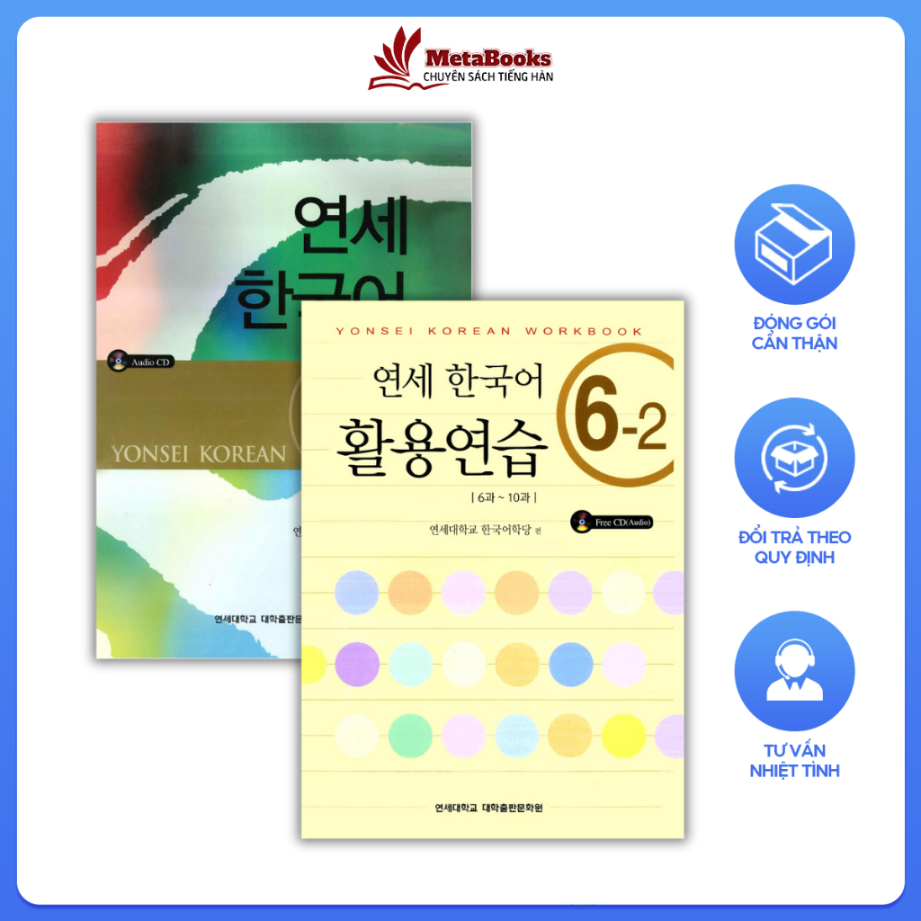 Giáo Trình Tiếng Hàn Yonsei 6-2 연세 한국어, Bao Gồm Giáo Trình Và Bài Tập - MetaBooks Store | Shopee ...