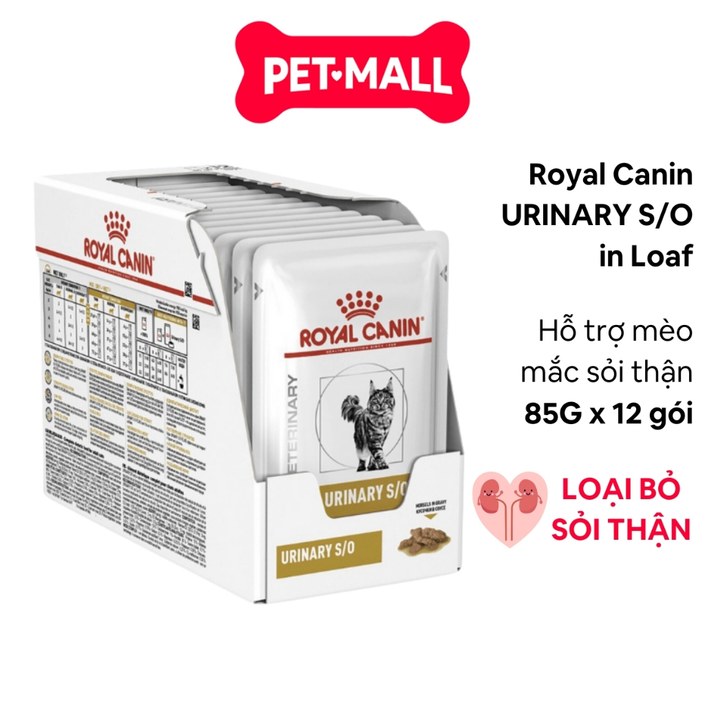 12 gói 85G - Pate mèo Royal Canin Urinary Loaf - Trị Sỏi thận, Tiết ...