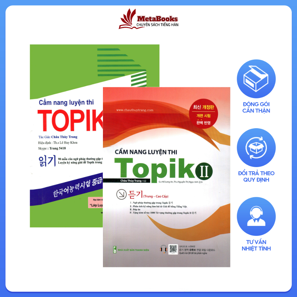 Combo Cẩm Nang Luyện Thi Topik II Của Châu Thùy Trang Đọc và Nghe - MetaBooks Store | Shopee ...