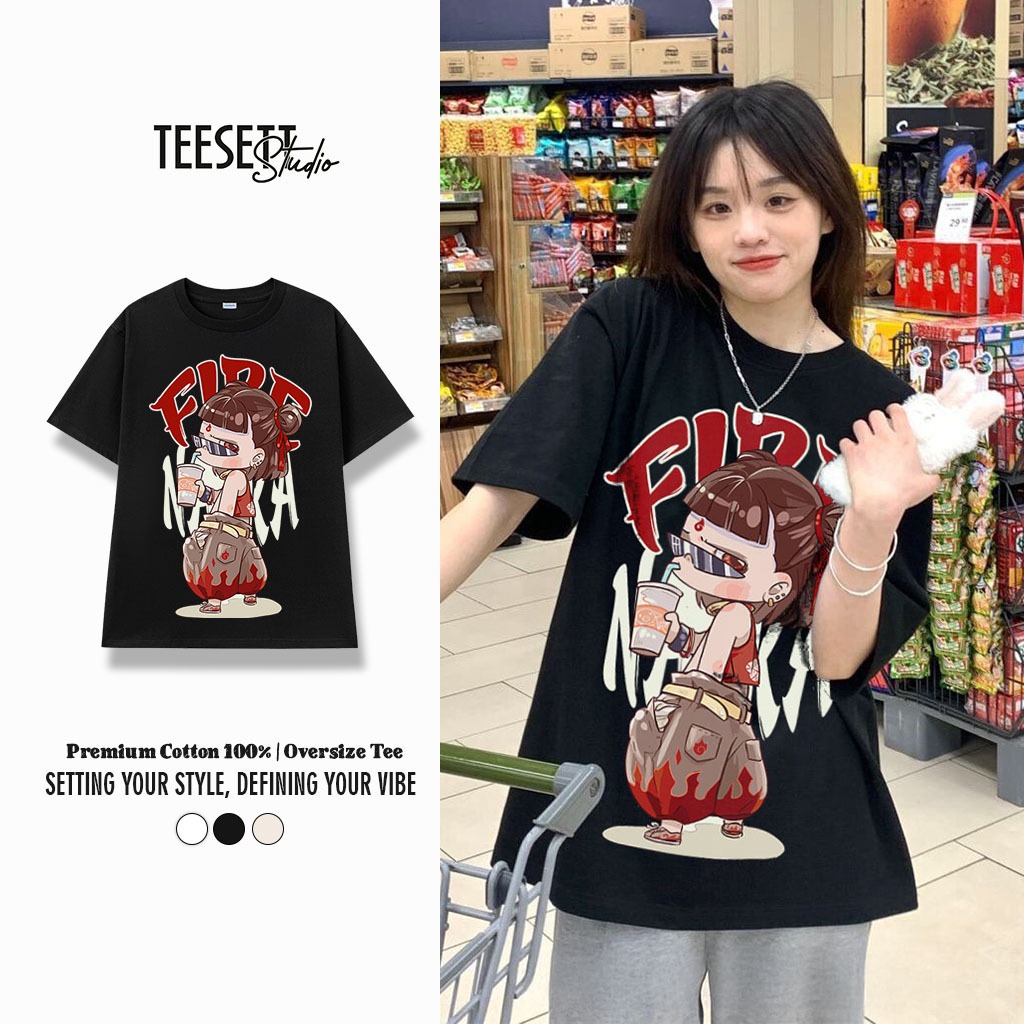 Áo thun local brand Natra form rộng TeeSett TS005 cổ tròn vải cotton 4c ...
