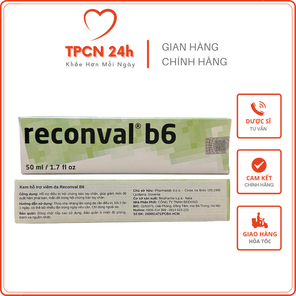 Reconval B6 Kem bôi hỗ trợ hội chứng bàn tay chân ở bệnh nhân ung thư ...