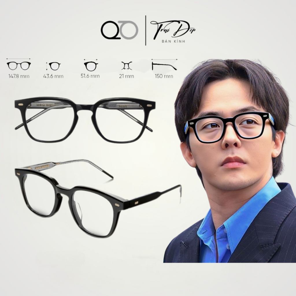 [MUA 1 TẶNG 1] Gọng kính KUBO 01 bản best - mắt kính cận unisex - gọng ...