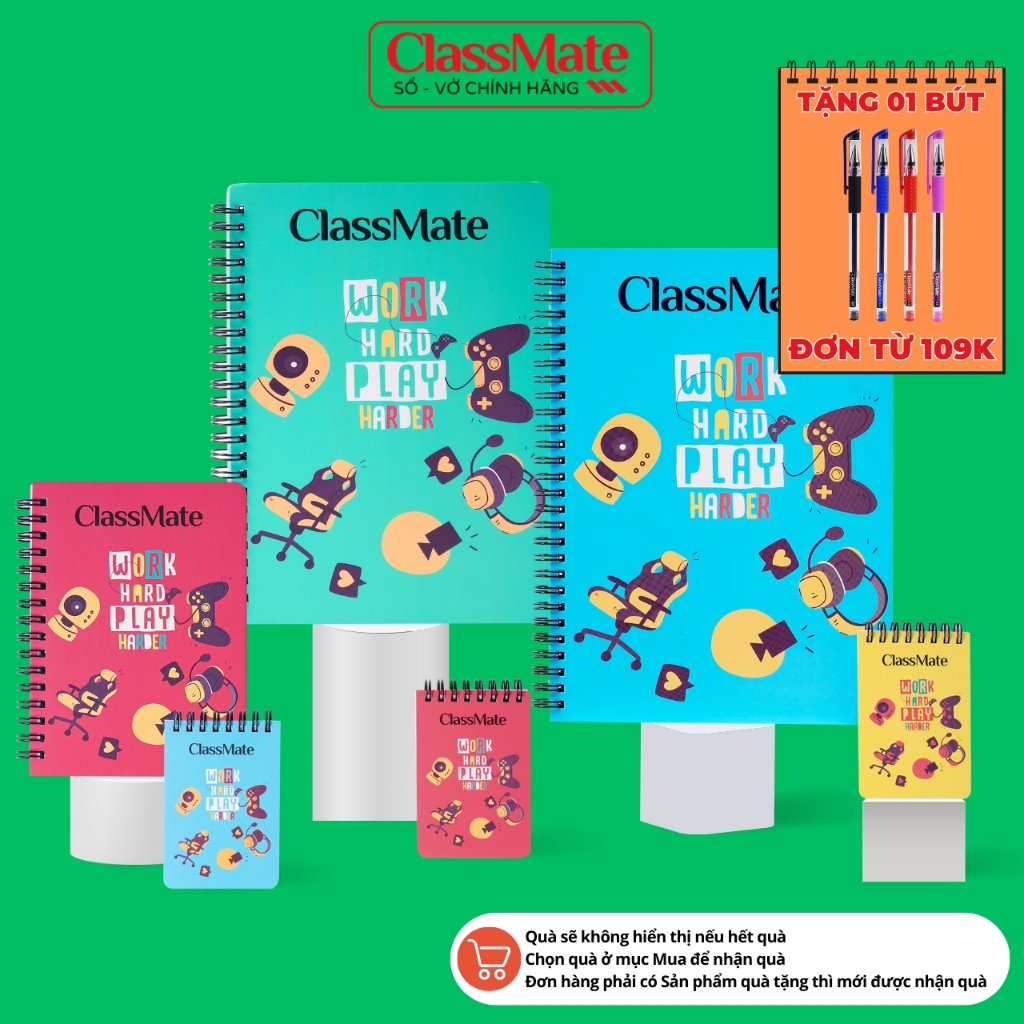 Sổ Lò Xo Classmate Kẻ Ngang 200 Trang Khổ B5/A5/A6/A7, Sổ Tay Thiết Kế Gaming, Sổ Còng Viết Nhật ...