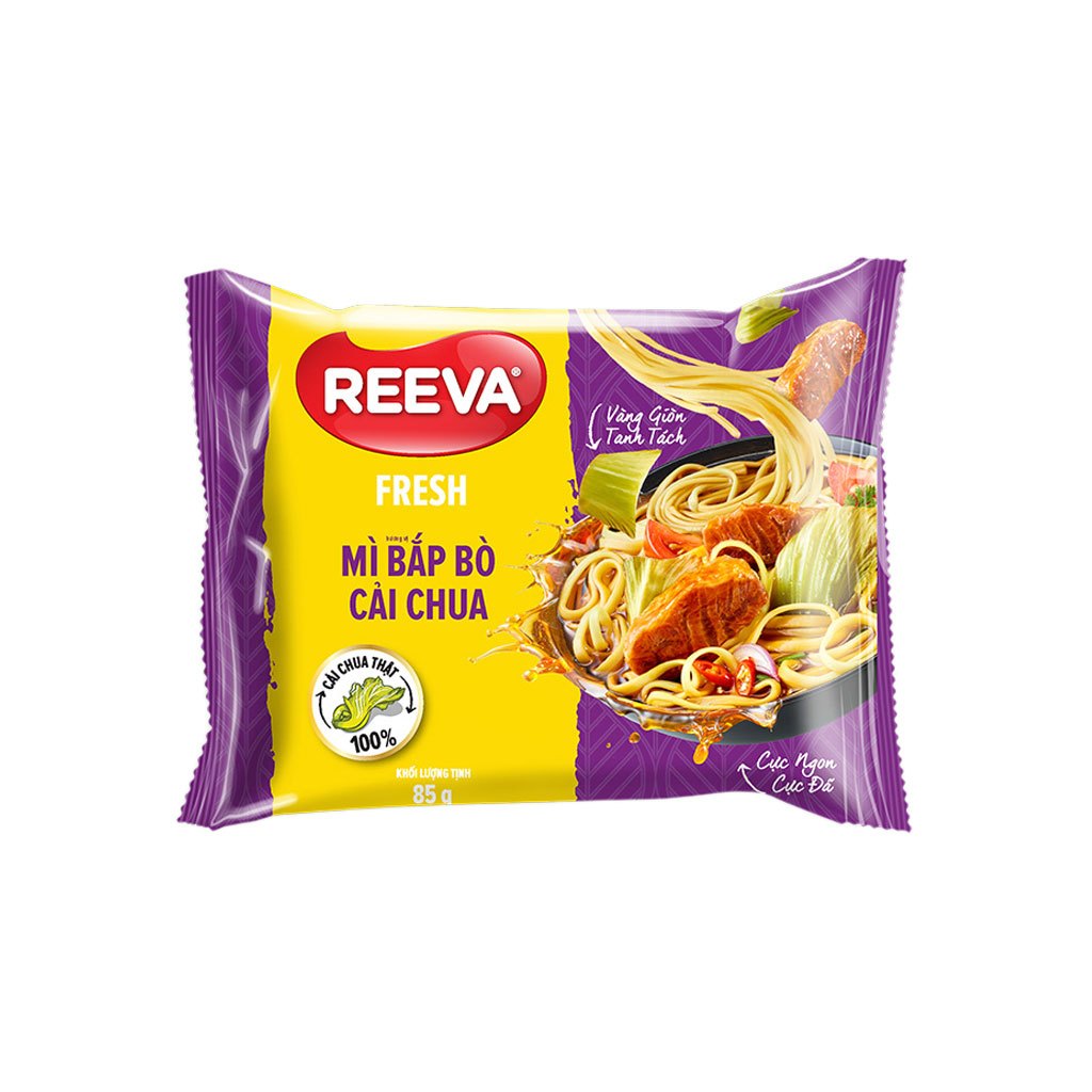Thùng 30 gói mì Reeva Fresh vị bắp bò cải chua | Shopee Việt Nam