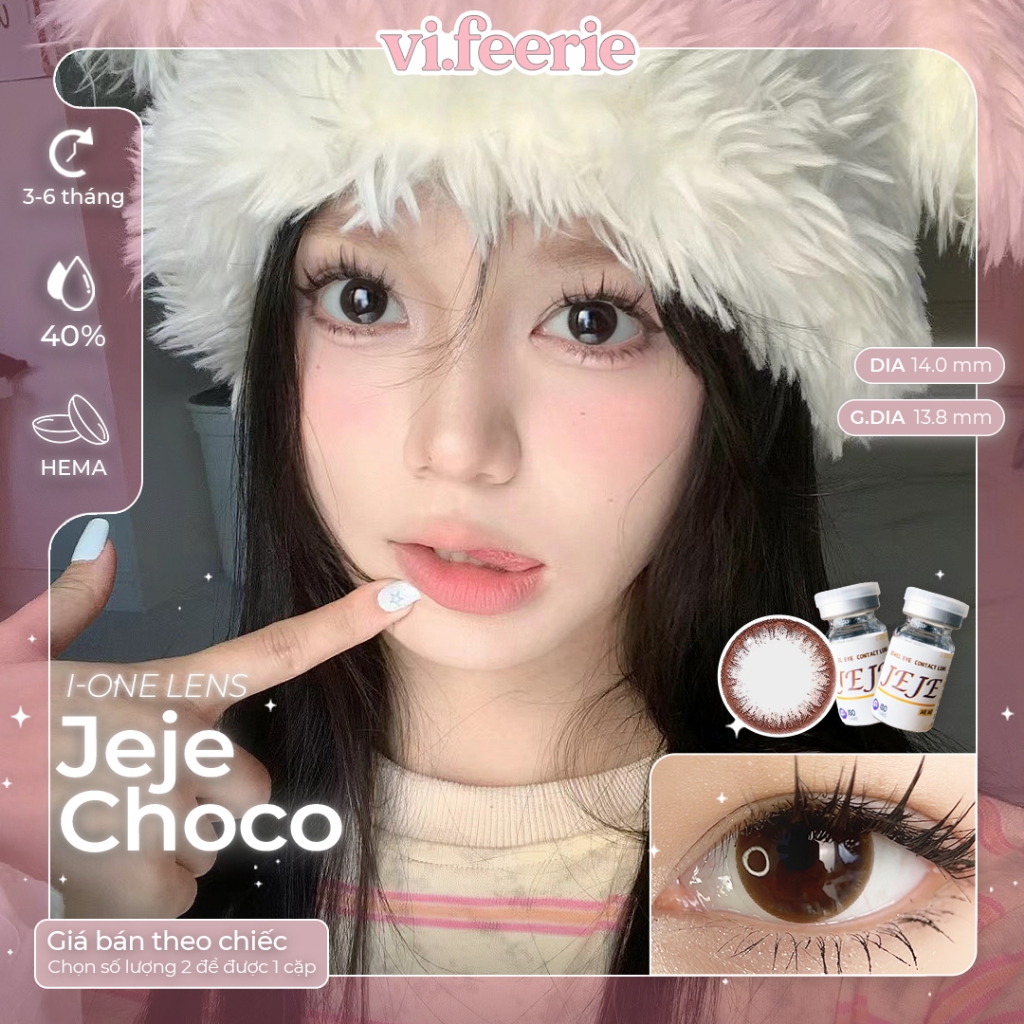 (I-ONE) Kính áp tròng (lens) choco Jeje Choco - VF Lens | Shopee Việt Nam