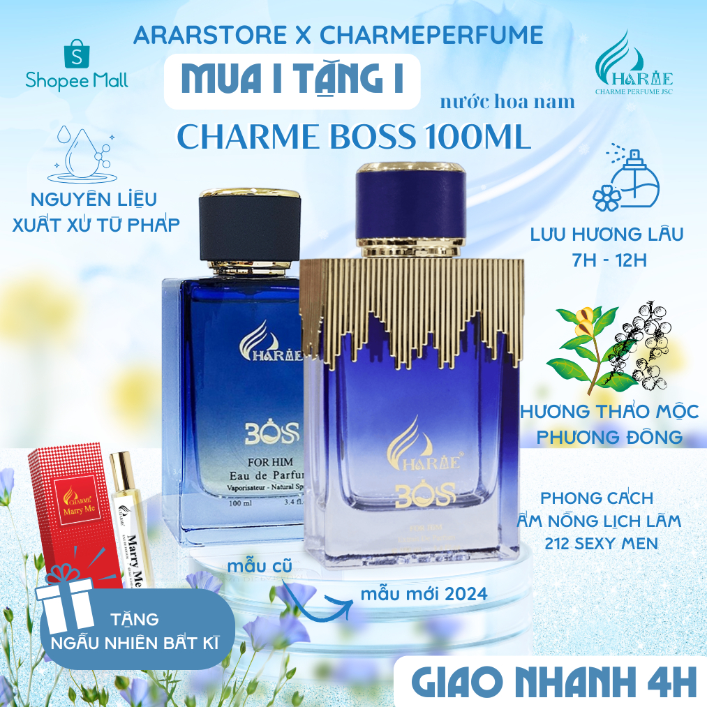 Nước hoa nam Charme Boss 100ml Chính Hãng, Cao Cấp, Phong Độ, Lịch Lãm ...