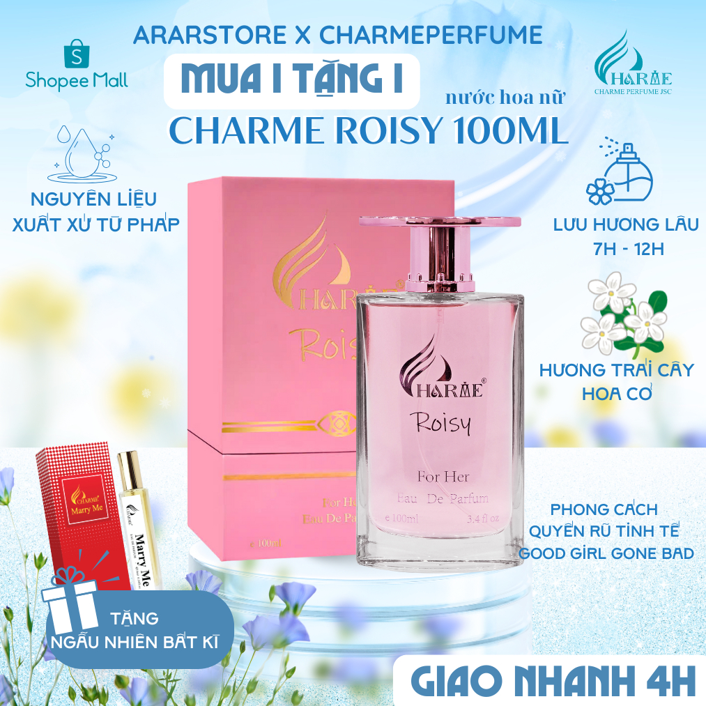 Nước hoa nữ Charme Roisy 100ml Chính Hãng, Thơm Lâu, Hương hoa cỏ | Shopee Việt Nam