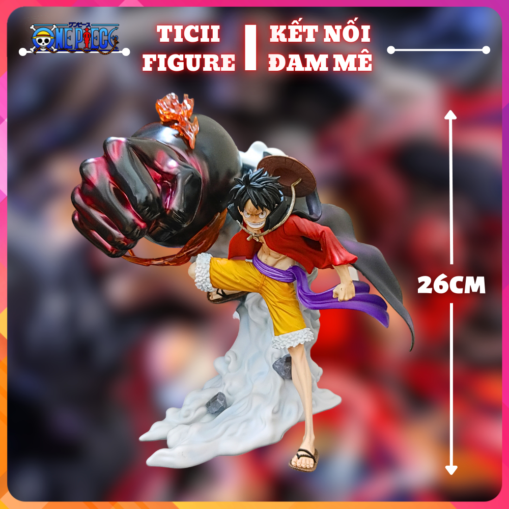 (Có sẵn) Mô hình Luffy Red Rock hàng mới cao 26cm fullbox siêu nét ...