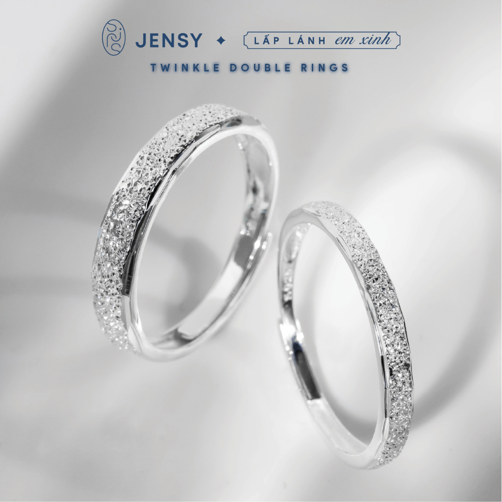 Nhẫn Đôi Bạc S925 Cao Cấp JENSY Twinkle Couple Rings NDJ5, Nhẫn Cặp Đôi ...
