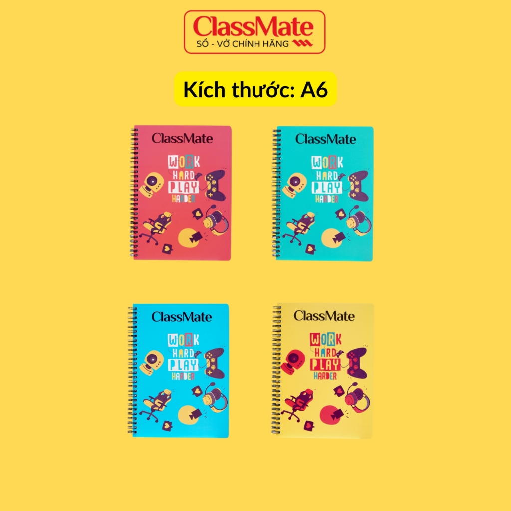 Sổ Tay Sổ Lò Xo Classmate Sổ A6 Kẻ Ngang 200 Trang Bìa Gaming 70gsm Dùng Note Ghi Chép Viết Nhật ...