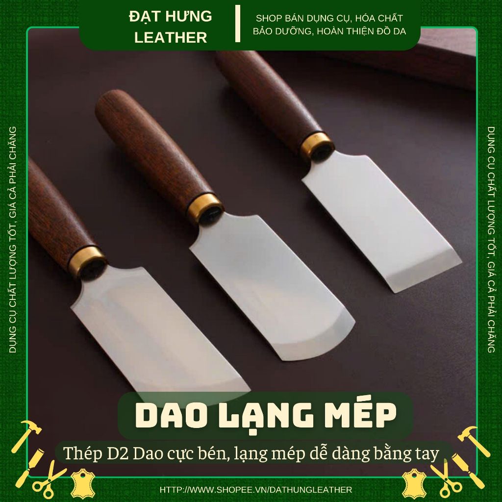 Dao Lạng Mép Dao Cắt Da Lạng Da Lưỡi Thép Không Gỉ Loại Tốt - Dụng Cụ ...