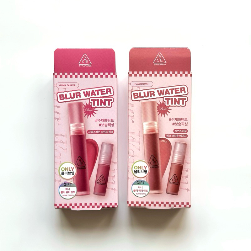 [Oliveyoung] Set Son Kem Lì 3CE Blur Water Tint (Full size + mini size ...
