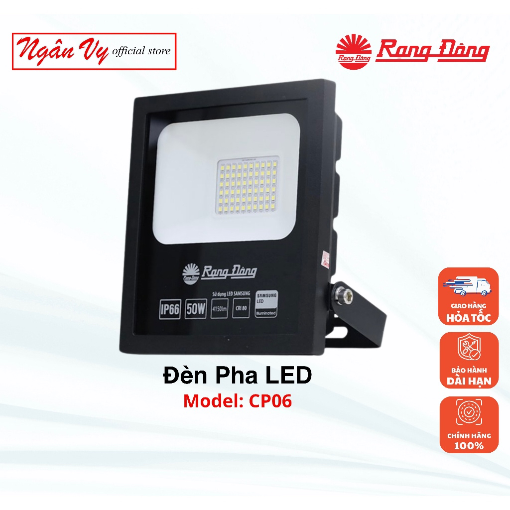 Đèn led chiếu pha 50w Rạng Đông chống nước IP66 siêu bền (Model: CP06 50W) | Shopee Việt Nam