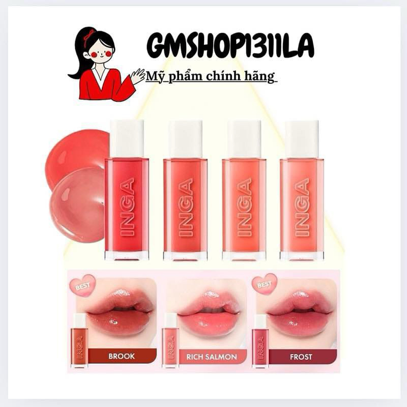 Son nước INGA Glassy Water Glow Lip Tint Mẫu Mới 13 Màu | Shopee Việt Nam