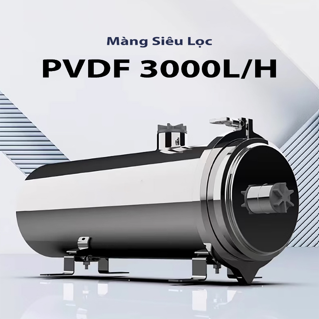 Bộ lọc nước PVDF 3000L/h Vỏ Inox 304, màng UF siêu lọc 0,01 micron Tháo mở vệ sinh dễ dàng ...