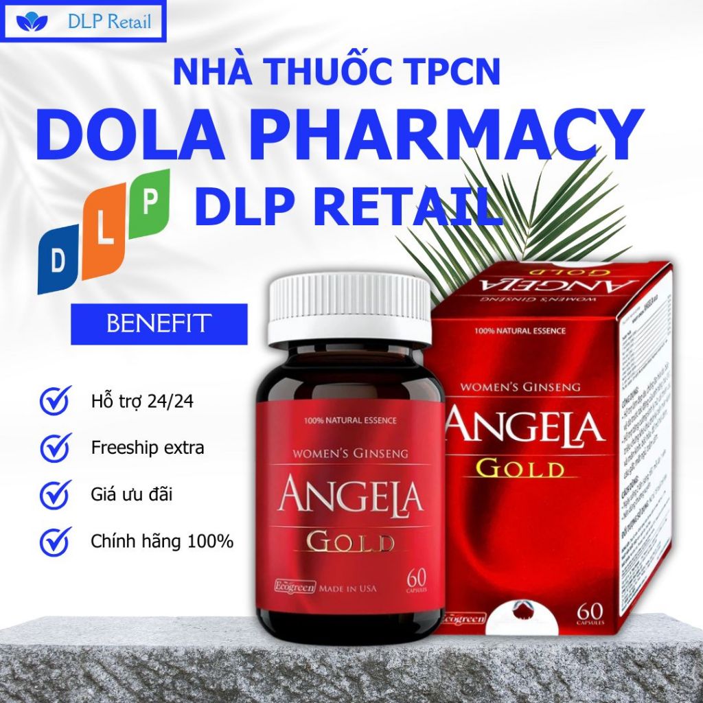 Viên uống sâm Angela Gold Ecogreen làn da căng sáng, tăng cường sinh lý ...