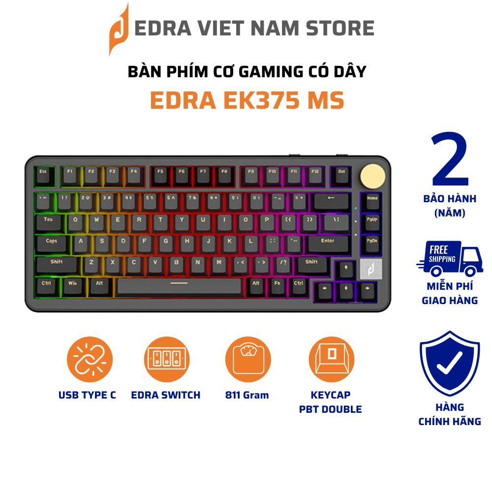 BÀN PHÍM CƠ GAMING KHÔNG DÂY EDRA EK375MS (Magnet Switch Keyboard ...