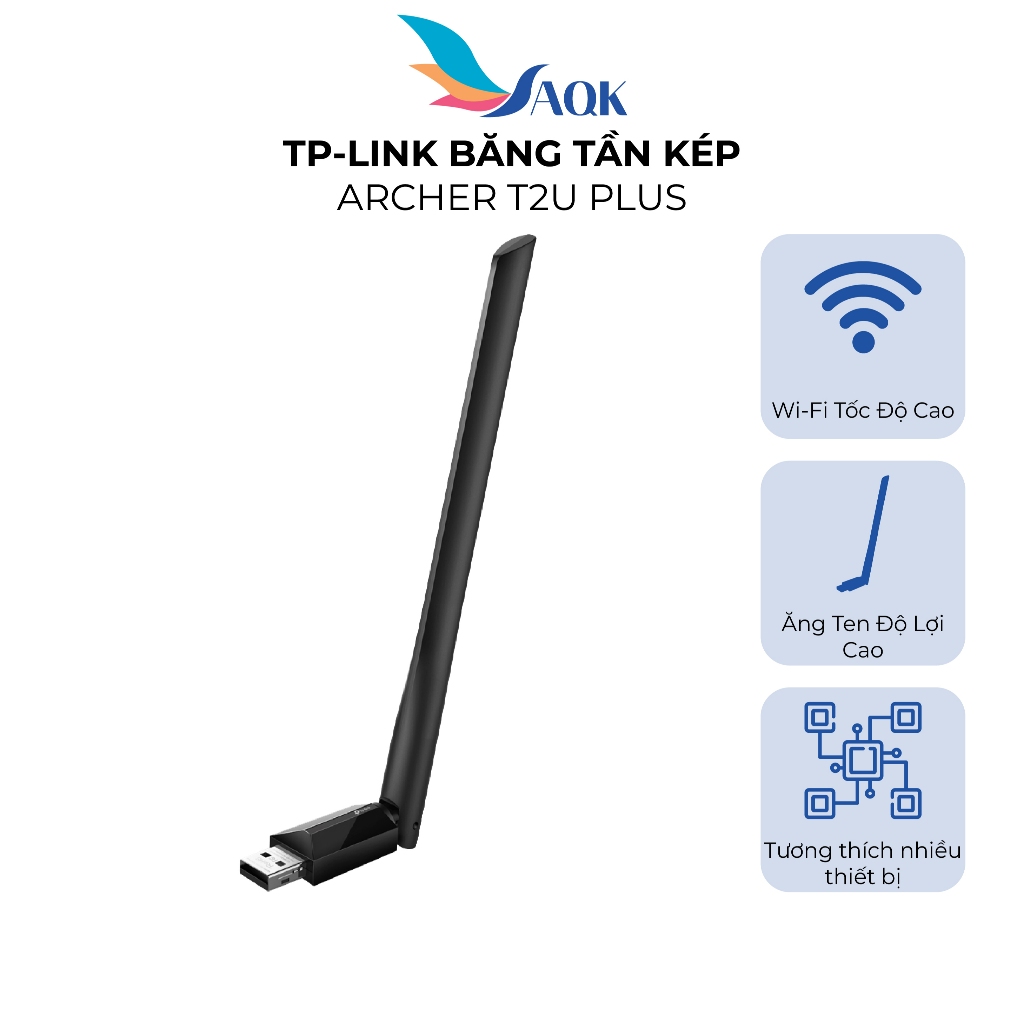 USB Wifi AC600 TP-Link băng tần kép Archer T2U Plus - Hàng chính hãng ...