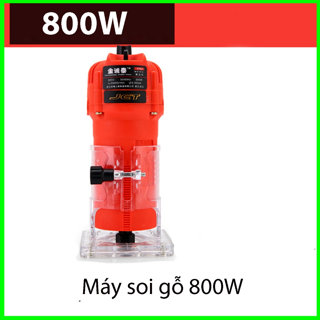 Máy phay gỗ cầm tay mini 800W, Bộ mũi phay gỗ, soi gỗ 15 chi tiết 6 ...