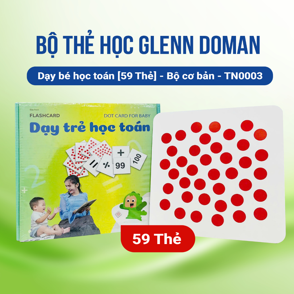 Shop Bố Ken GDKIDS Bộ Thẻ Học Glenn Doman - Dạy Bé Học Toán Bộ 59 Thẻ ...