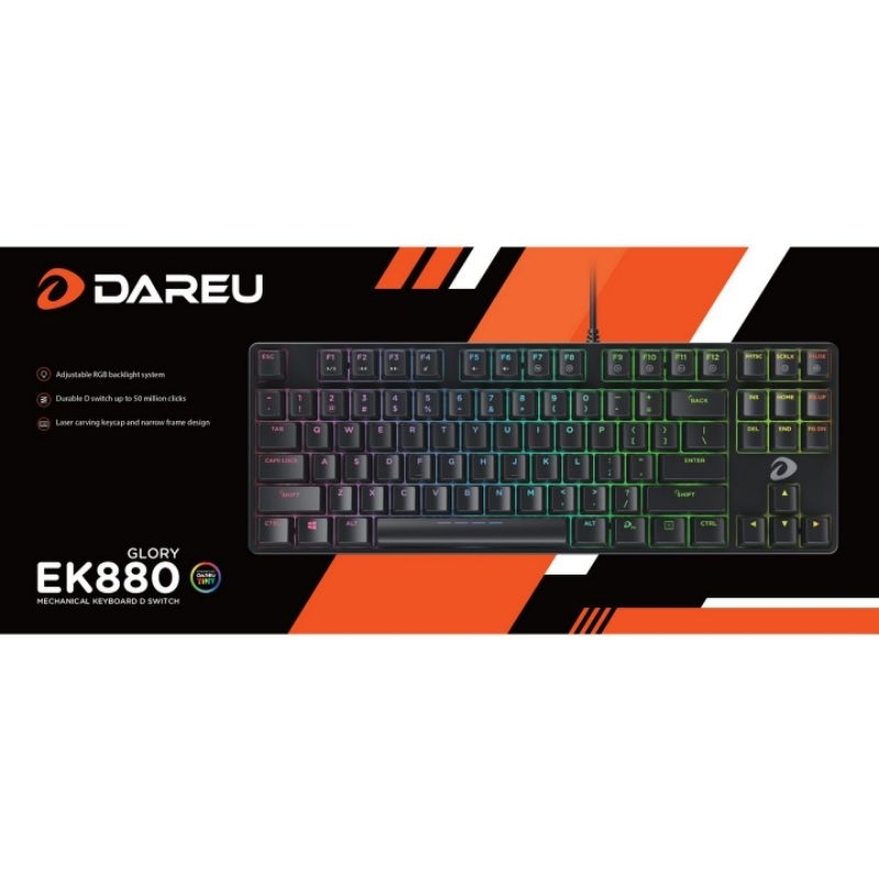 Bàn Phím Gaming DareU EK880 (LED RGB, Brown Switch) | Shopee Việt Nam