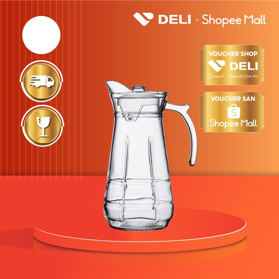 Bình Nước Thủy Tinh Deli Sọc Vuông 1.8L - DEYZH-36 | Shopee Việt Nam