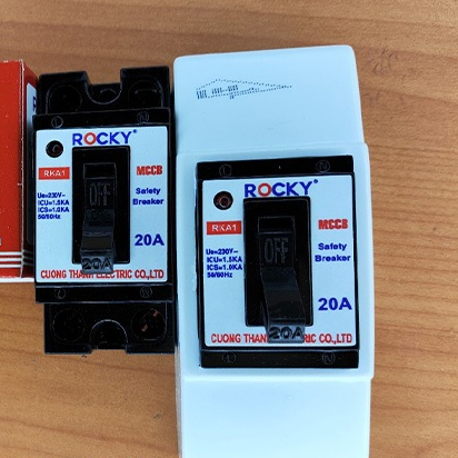 Cầu dao an toàn ROCKY RKA1 15A 20A 30A 40A kèm vỏ, không vỏ, CB aptomat ...