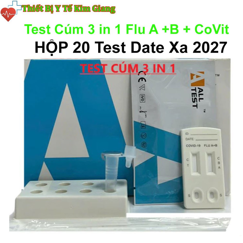HỘP 20 Test Cúm FLu A/B Cov2 Test 3in1 Hộp 20 Test All Test Ezitell Đức ...