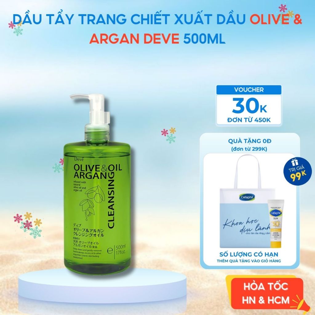 Dầu Tẩy Trang Chiết Xuất Dầu Olive & Argan Deve Clean sing Oil 500ml ...