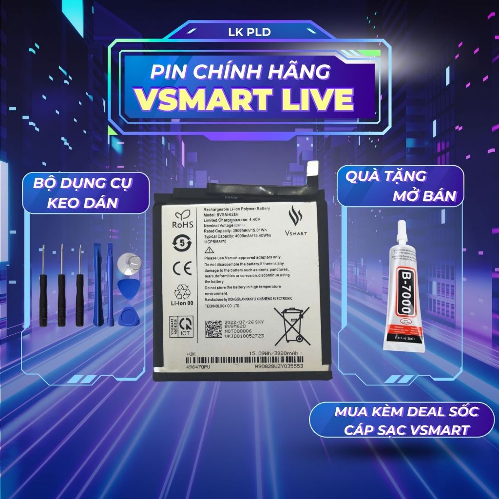 Pin Vsmart Live, dung lượng 4000mAh, Mã Pin BVSM-620 | Shopee Việt Nam