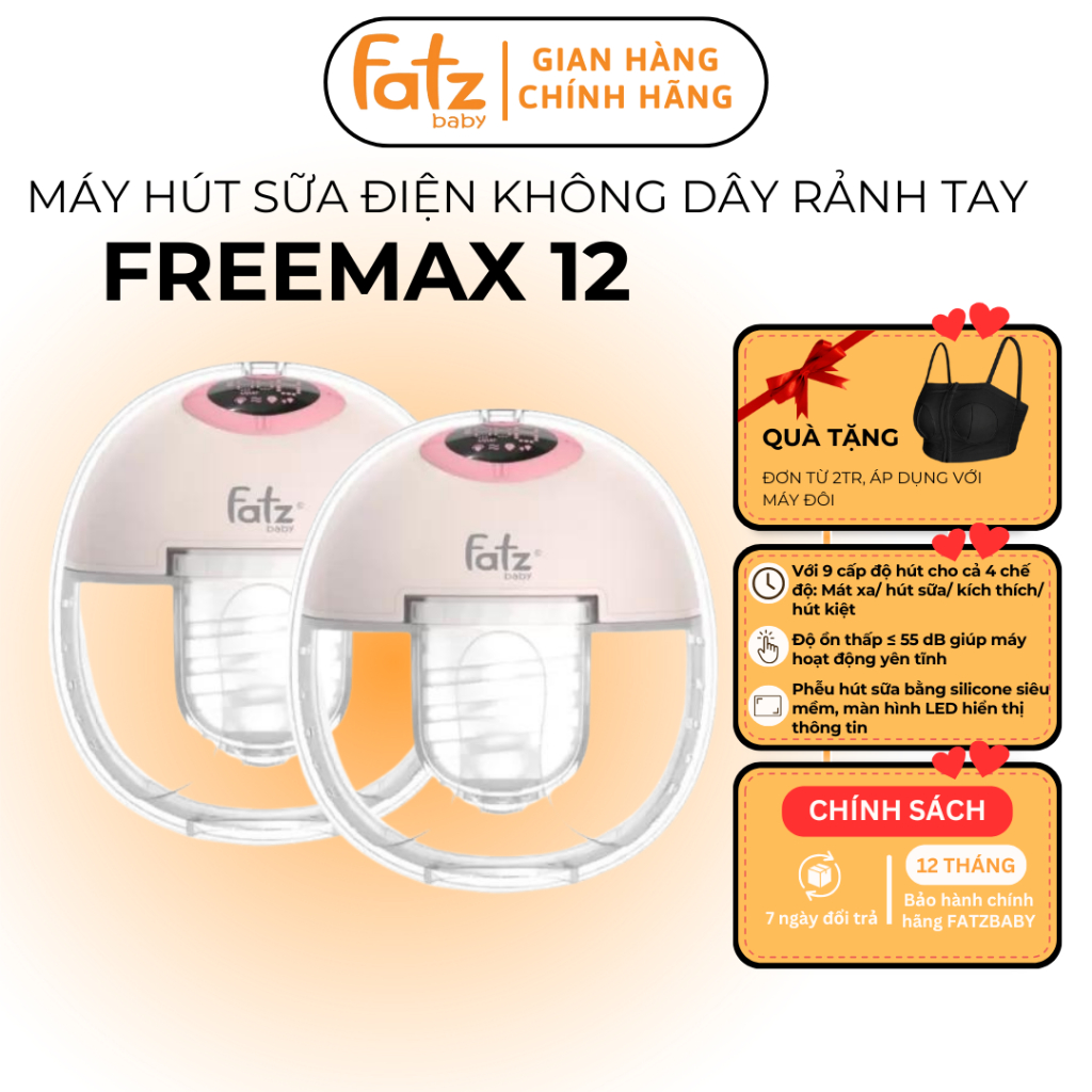 Máy hút sữa không dây rảnh tay, máy vắt sữa FATZ BABY Freemax 12, Freemax 8, Freemax 1, Freemax ...