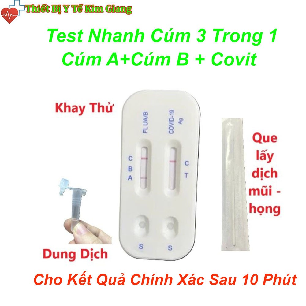 Que Test Cúm 3 In 1 Cúm A Cúm B + Cov19 All Test Ezitell Chính Hãng ...