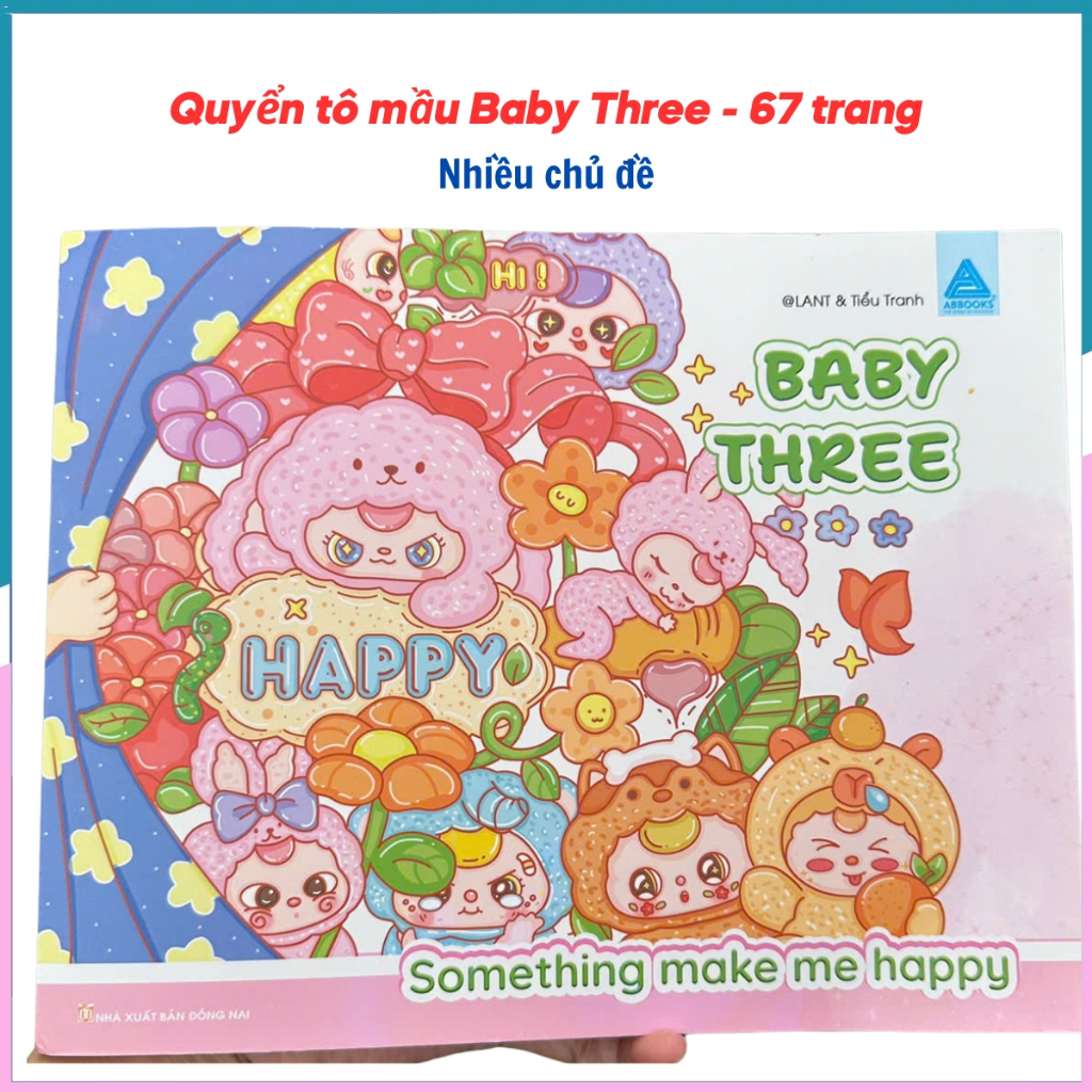 Bộ tranh tô màu Baby Three cho bé 67 trang,Tranh tô màu nhiều chủ đề ...