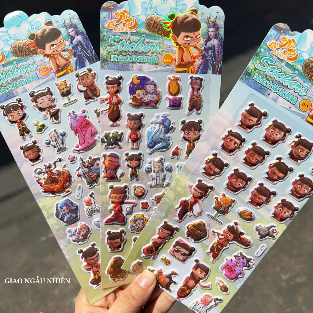 Set Hình Dán Natra Ma Đồng Giáng Thể Ngao Bính Đủ Nhân Vật Sticker 3D ...