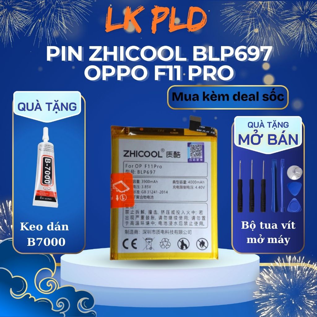 Pin Oppo F11 Pro chính hãng Zhicool, Mã pin F11 Pro BLP 697, Dung lượng ...