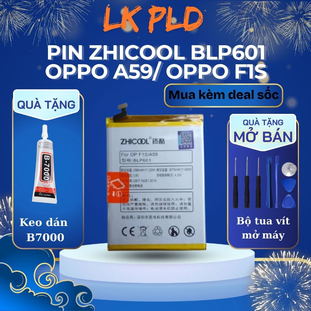 Pin Oppo F1s zin chính hãng Oppo sản xuất, Mã pin BLP601, Dung lượng ...