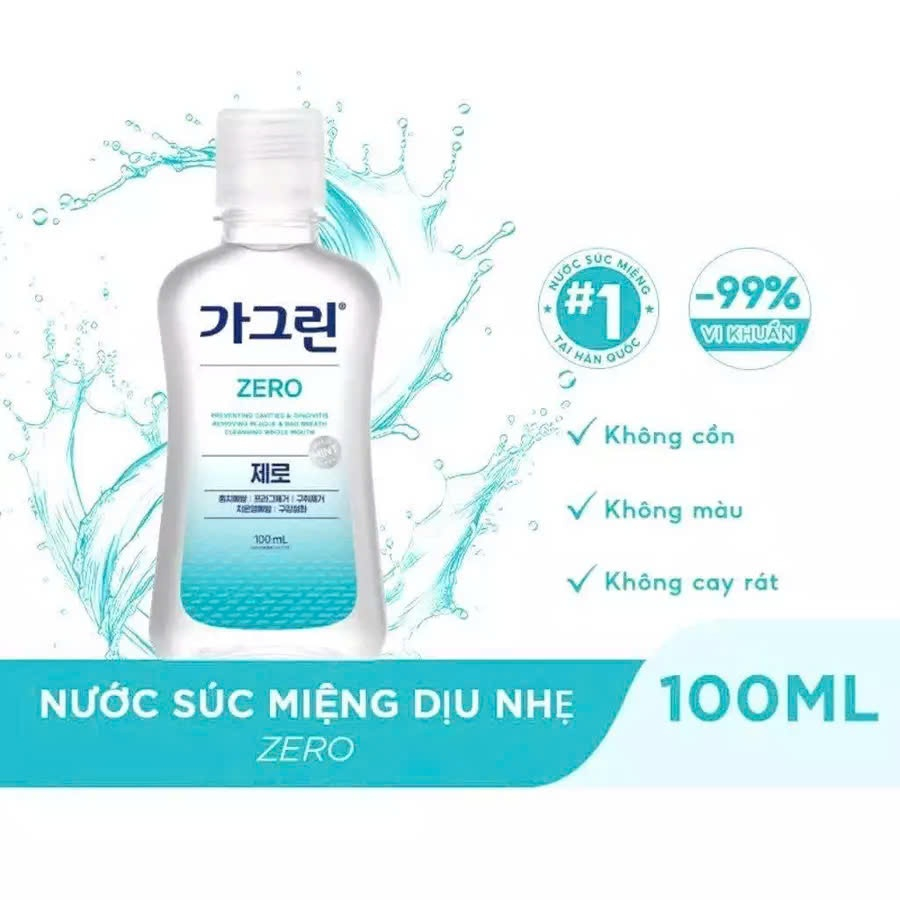 Nước súc miệng Garglin Hàn Quốc Zero chai 100ML | Shopee Việt Nam