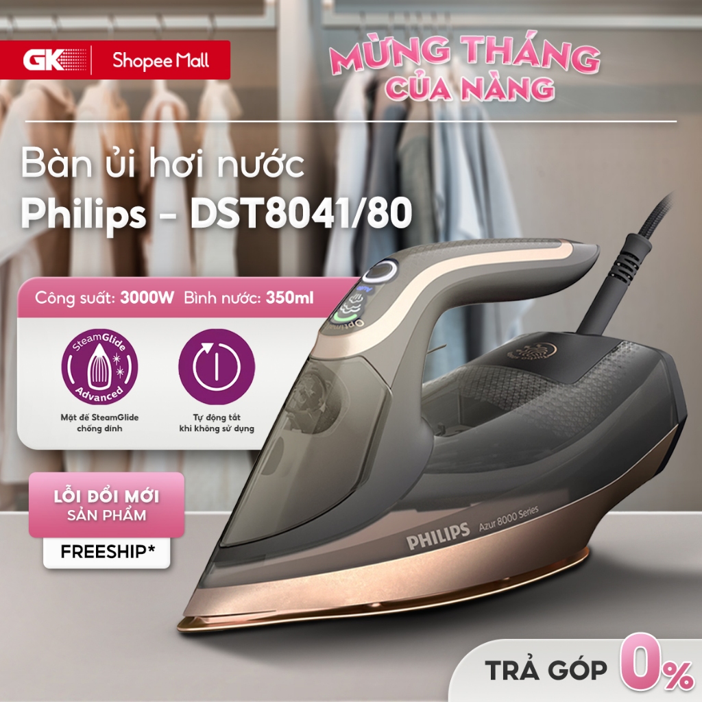 [KOL3] DST8041/80 - Bàn Ủi Hơi Nước Philips DST8041 Series 8000 (3000W ...