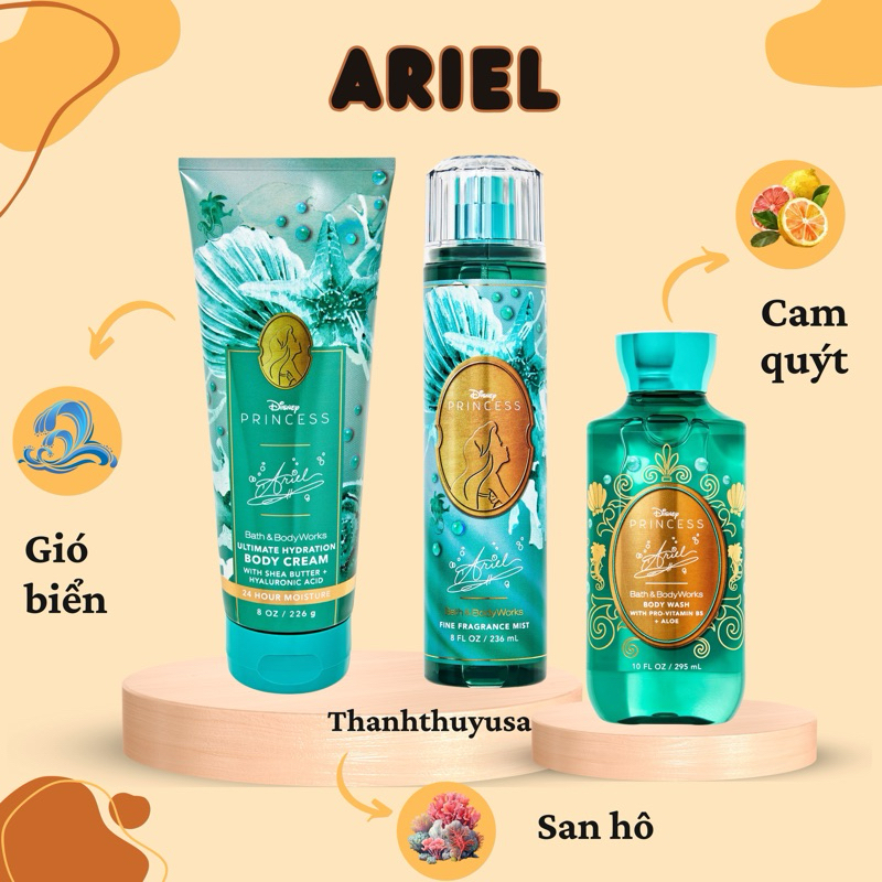 [ ARIEL ] Bộ Sản Phẩm Sữa Tắm - Lotion - Body Mist Xịt Thơm Toàn Thân ...