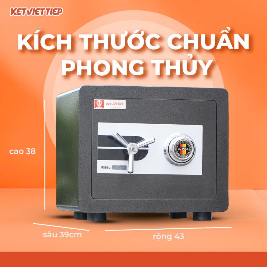 Két sắt mini Việt Tiệp siêu cường thép dày chống cháy KVTSC219 khóa cơ ...