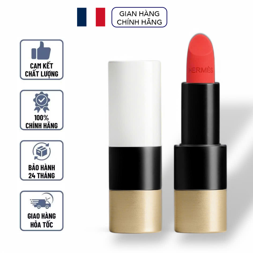 Son Hermes Rouge Exotique Matte Chính hãng (Mới 2025) Gian.Hàng.Pháp | Shopee Việt Nam
