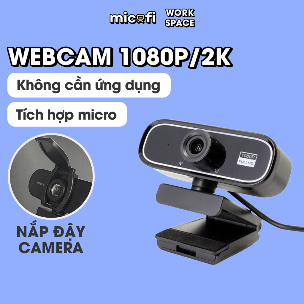 Webcam Micofi Camera Nét PC, Webcam Có Micro 2K Laptop 30FPS Máy Tính ...