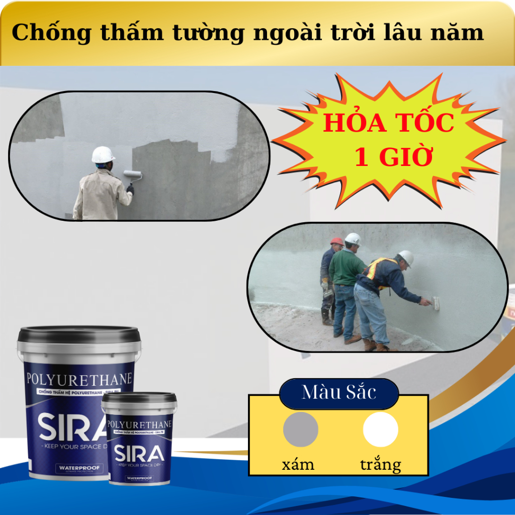 Sơn chống thấm tường ngoài trời lâu năm bảo vệ lớp vữa và kết cấu tường ...