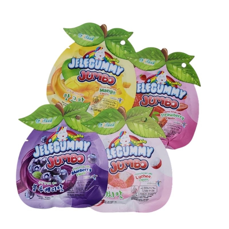 Thạch dẻo hương trái cây Jumbo Jele Gummy gói 35g (Vị ngẫu nhiên ...
