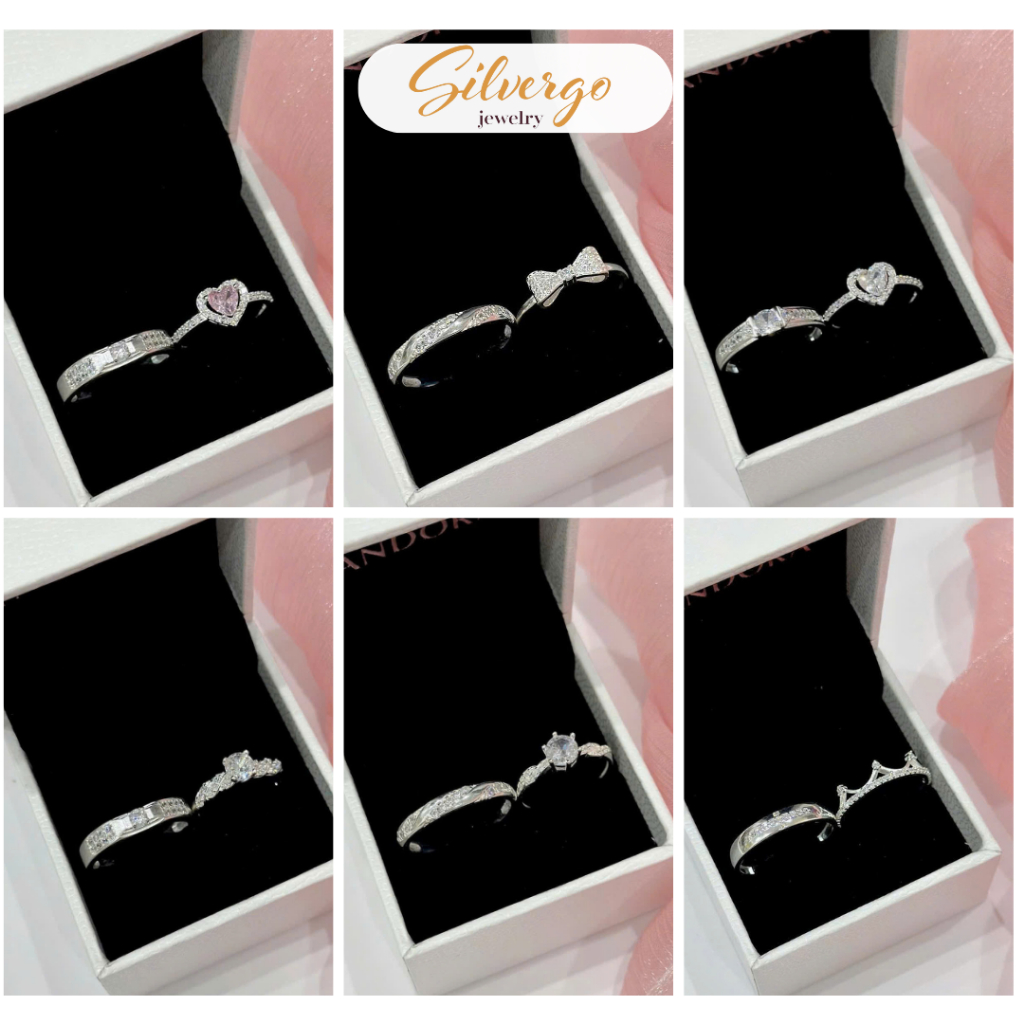 Nhẫn đôi bạc khắc tên tặng hộp đựng nhẫn đôi bạc thật Trang sức bạc SIlvergo | Shopee Việt Nam