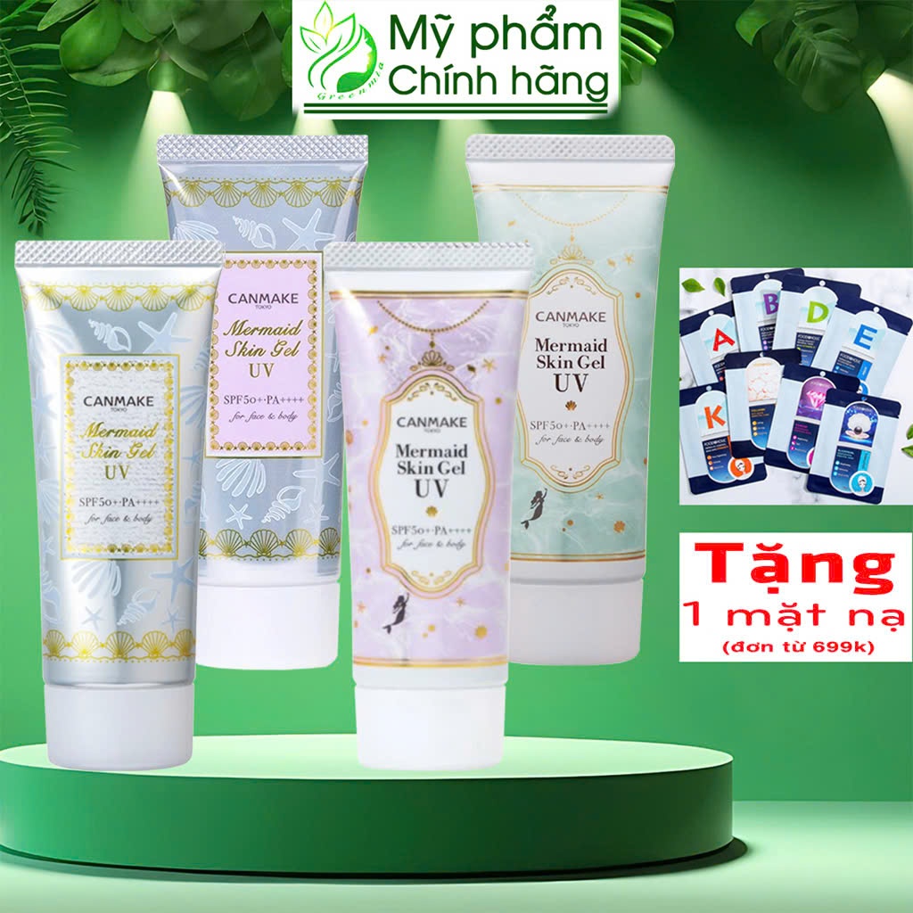 Kem Lót Trang Điểm Chống Nắng Canmake Tokyo Mermaid Skin Gel UV SPF50/PA++++ Nhật - Gel dưỡng ...