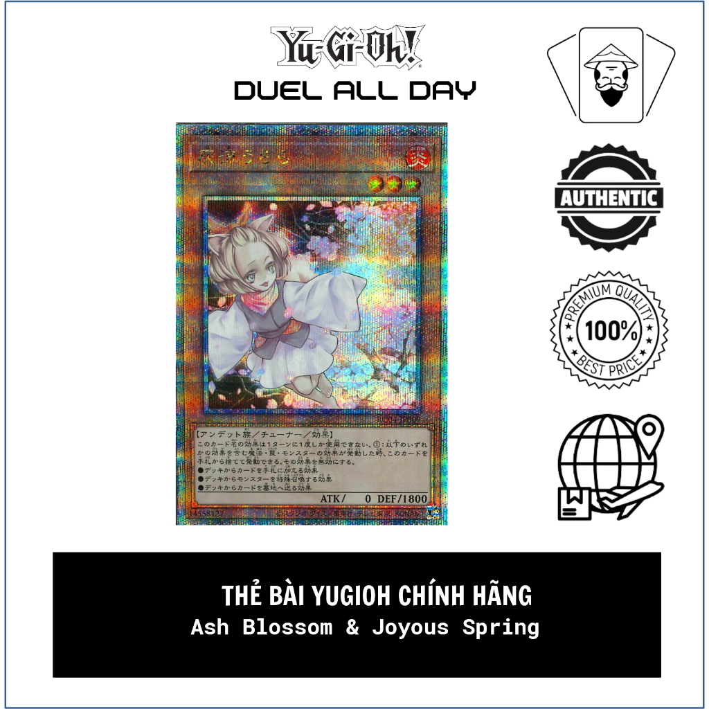 Thẻ Bài Yugioh Chính Hãng JP: QCAC-JP050-Ash Blossom & Joyous Spring-Secret Rare-Ultra Rare ...