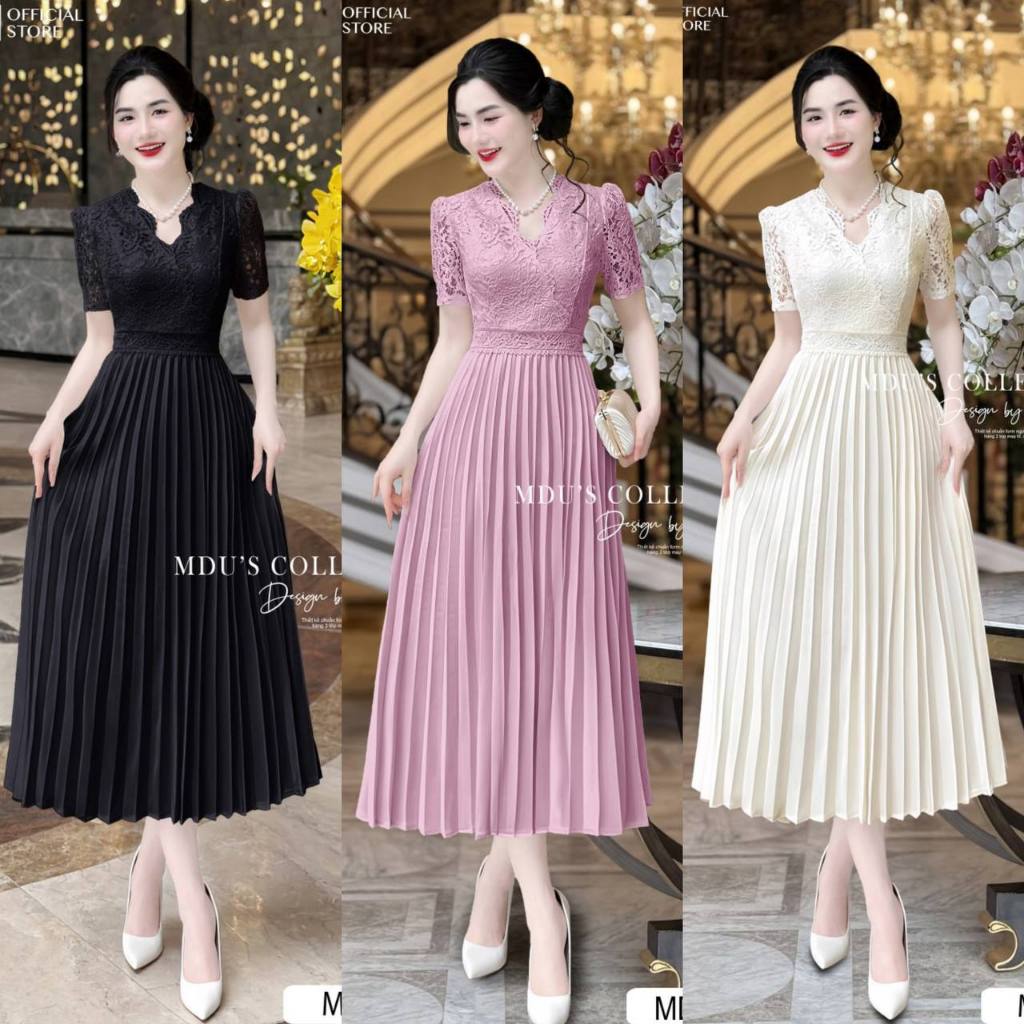 Váy Thiết Kế BST MDU4426 Dáng Váy Xòe Nhẹ, Chất Liệu Ren Phối Mango Hàn ...