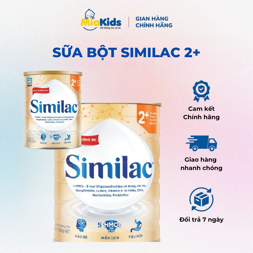 Sữa Bột Dinh Dưỡng 5G Similac 2+ 850g & 1,6kg Cho Trẻ Từ 2 Tuổi | Shopee Việt Nam