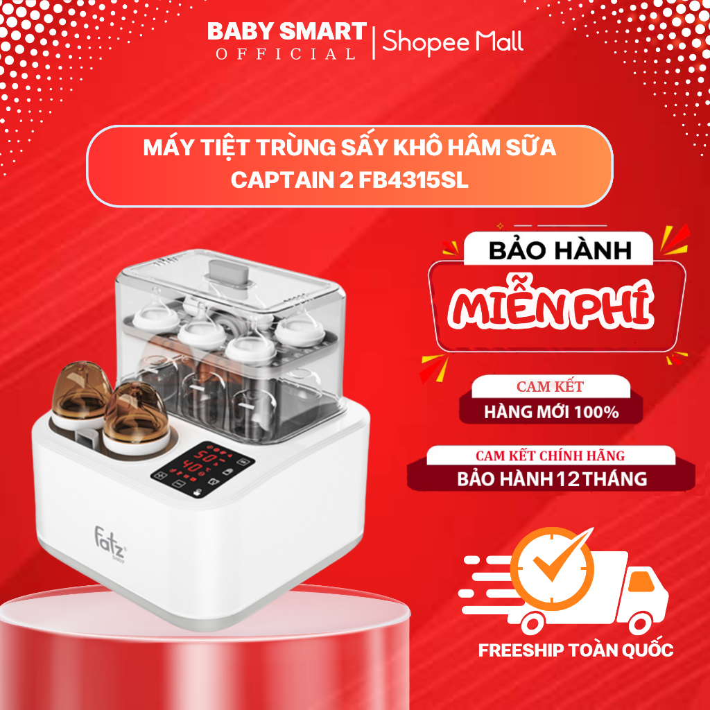 Máy Tiệt Trùng Sấy Khô, Nấu Cháo Thông Minh Tích Hợp Hâm Sữa Fatz Baby ...